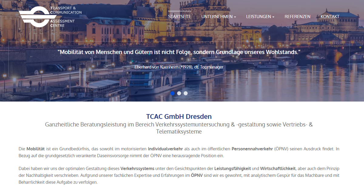 TCAC GmbH Dresden 》 Ihr Partner für Verkehrssysteme